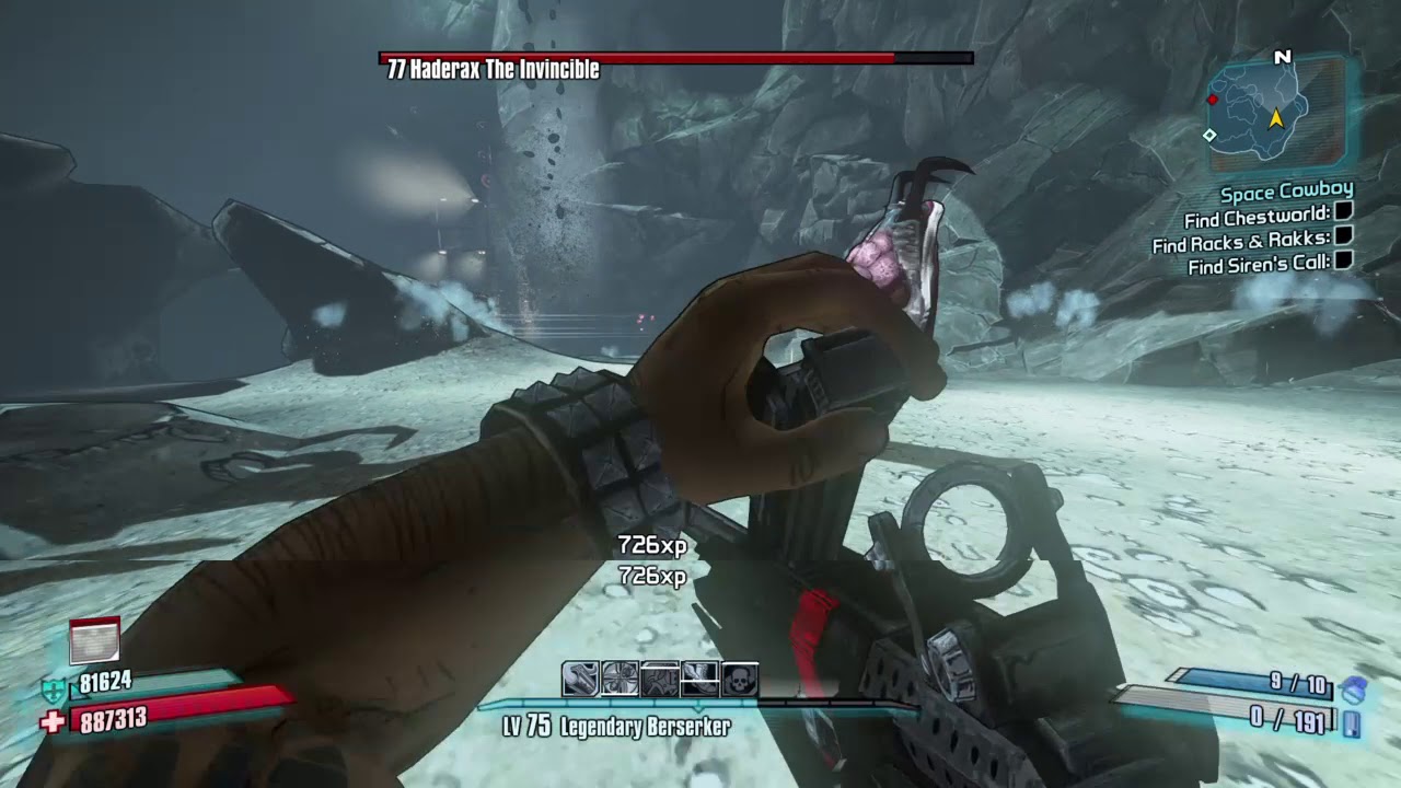 Borderlands 2 New Raid Boss: Haderax the Invincible 1 Phase Kill (in 1: ...