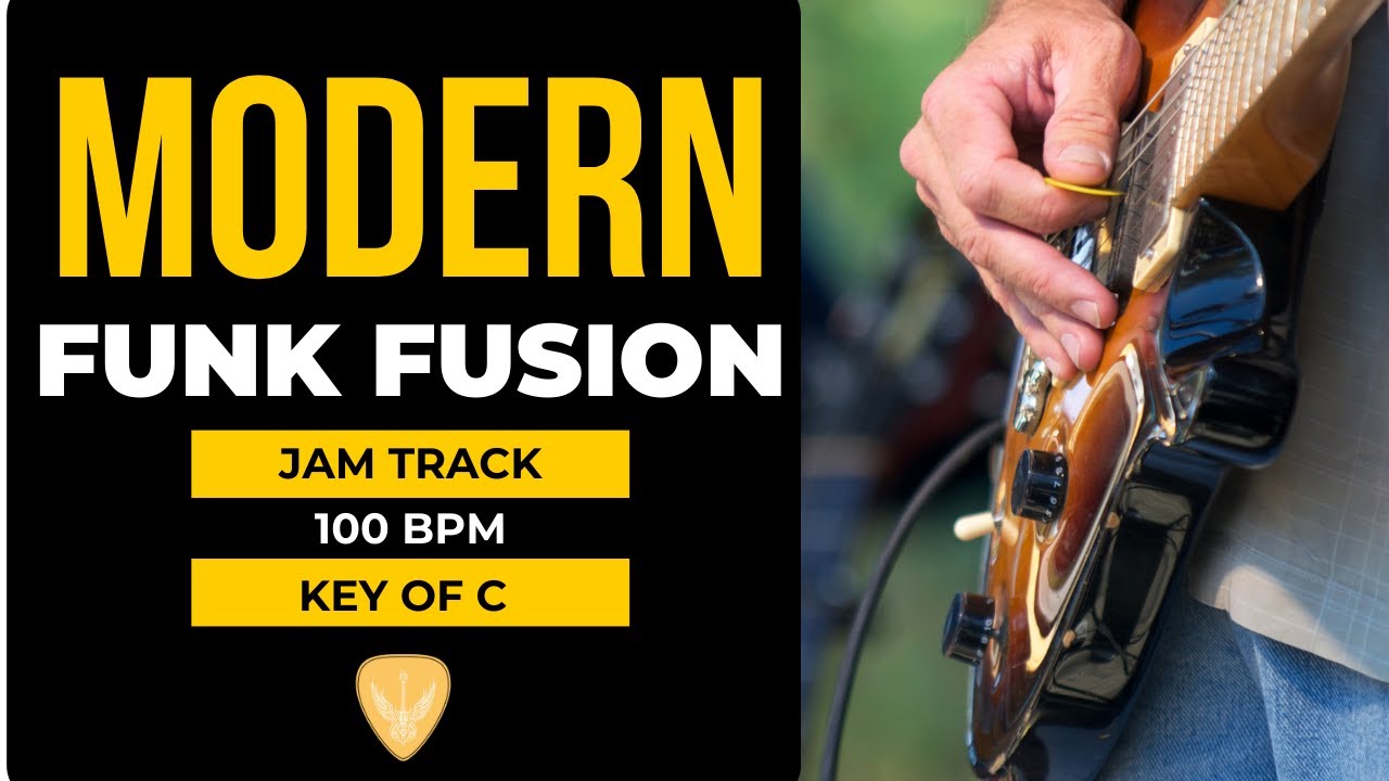 Super Modern Funk Fusion Groovy Guitar Backing Jam Track on key of C ...