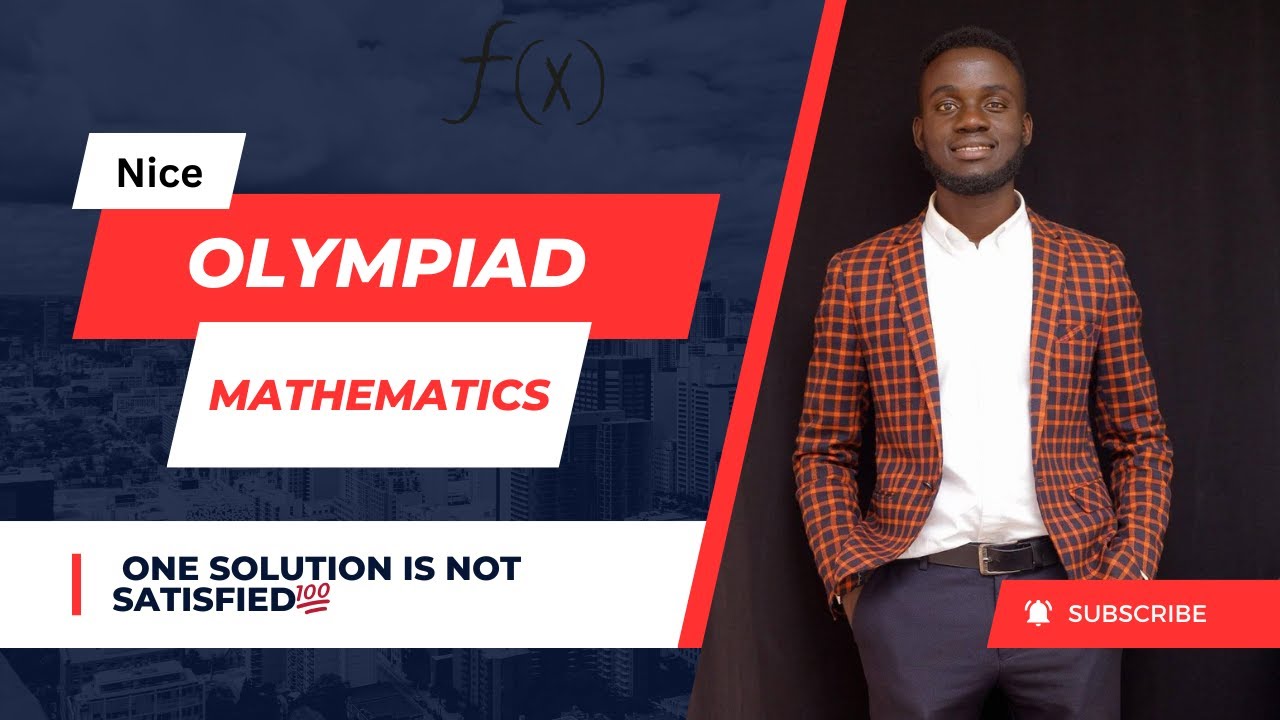 Nice Olympiad mathematics|| one solution is not satisfied|| - YouTube