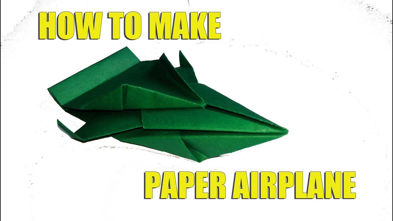 HOW TO MAKE PAPER AIRPLANE - AMAZING ORIGAMI PAPER JET - YouTube