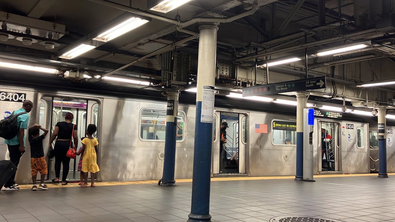 2,3,4&5 Trains at Fulton St - YouTube