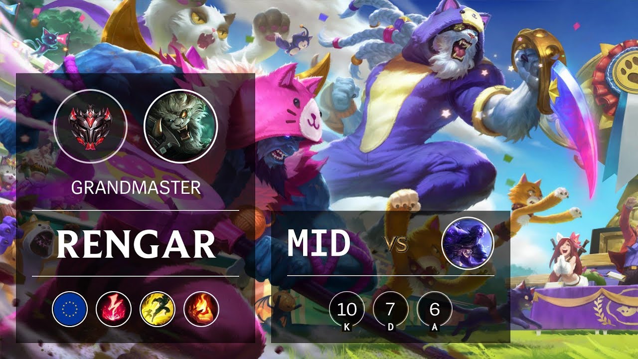 Rengar Mid vs Ryze - EUW Grandmaster Patch 9.23 - YouTube
