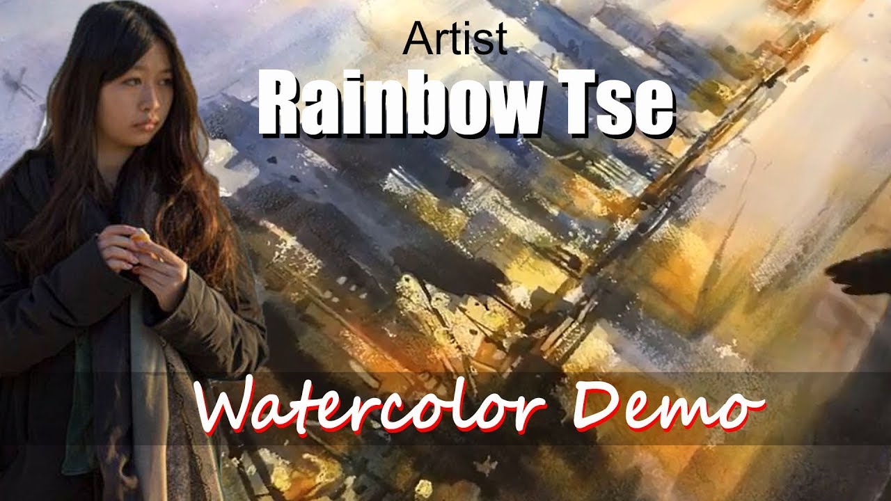 Watercolor Demonstration Artist Rainbow Tse - China - YouTube