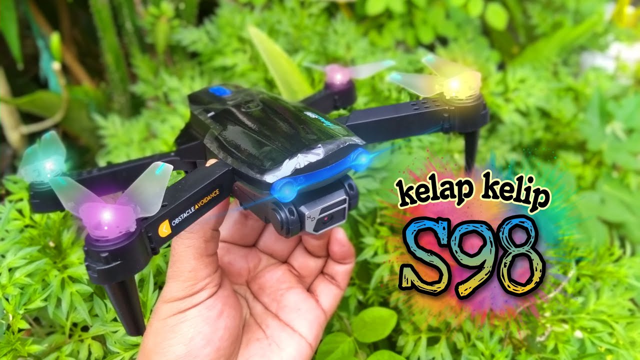 Drone S98 full lampu Kelap kelip - YouTube