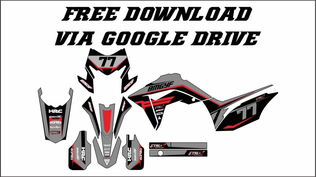 Design Striping Honda CRF 150 L #3 || free download Template - YouTube