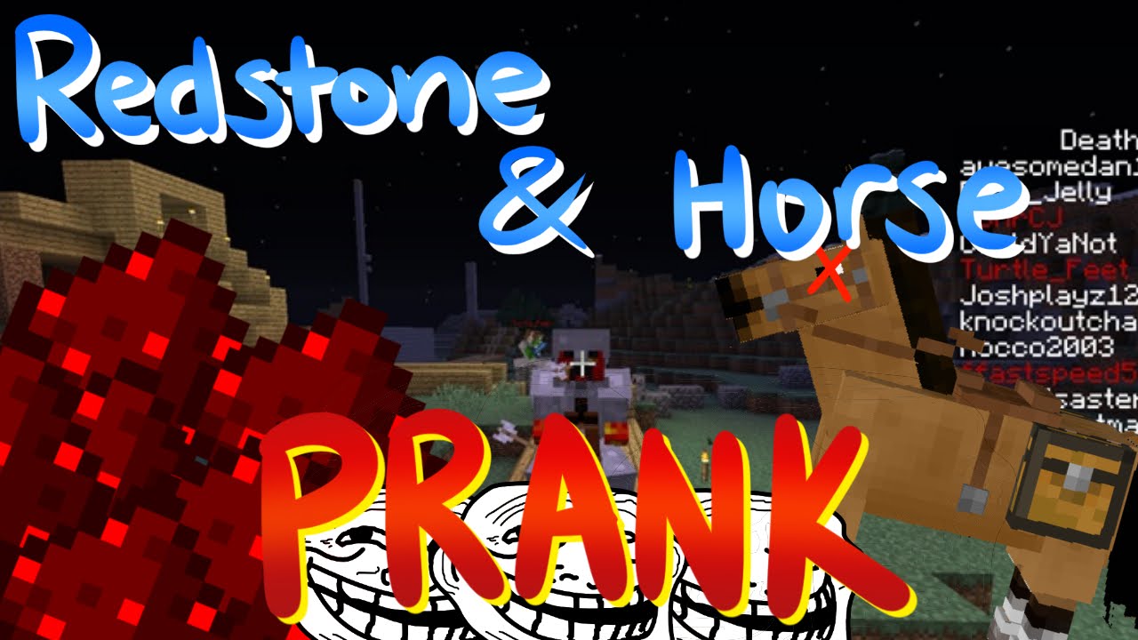 Minecraft HORSE/REDSTONE PRANK! - SMFeet (Epic Prank) #1 #RIP HORSY ...