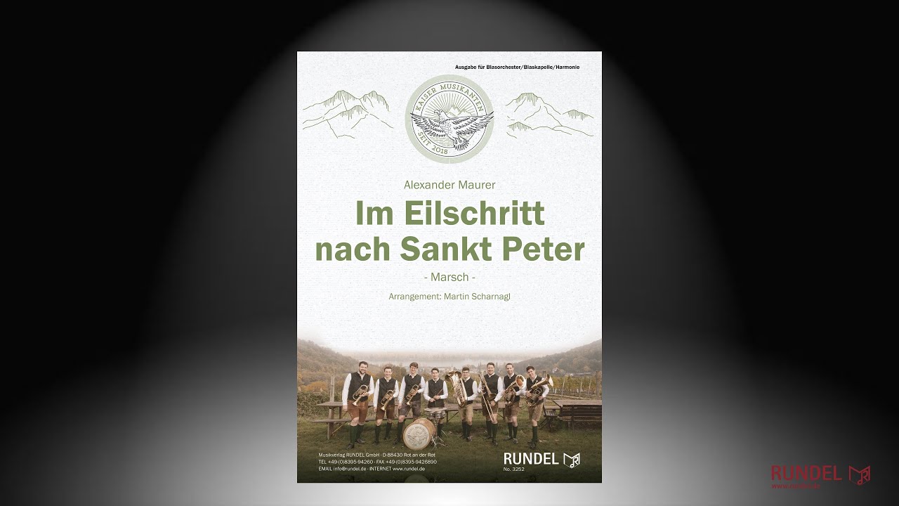 Im Eilschritt nach Sankt Peter | Alexander Maurer | Arrangement: Martin ...
