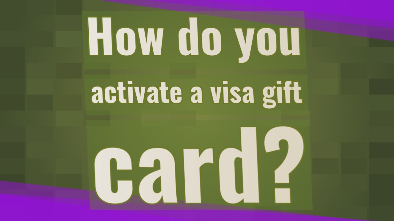 How do you activate a visa gift card? - YouTube