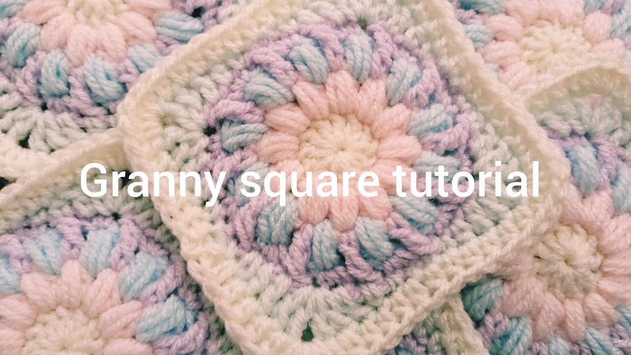Flowery granny square tutorial - YouTube