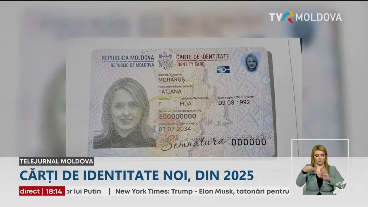 Un nou model de act de identitate pentru cetăţenii Republica Moldova, din 2025 - YouTube