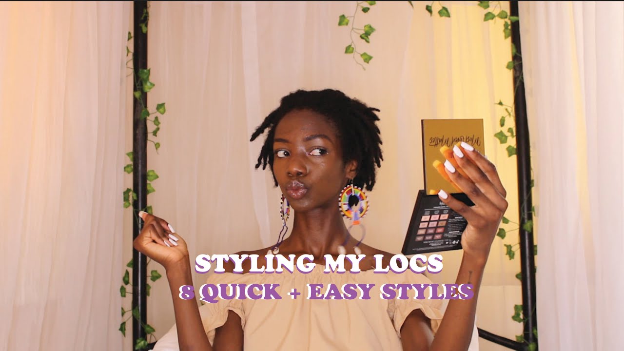 STYLING MY LOCS: 8 QUICK + EASY STYLES (SEMI FREEFORM LOCS) - YouTube