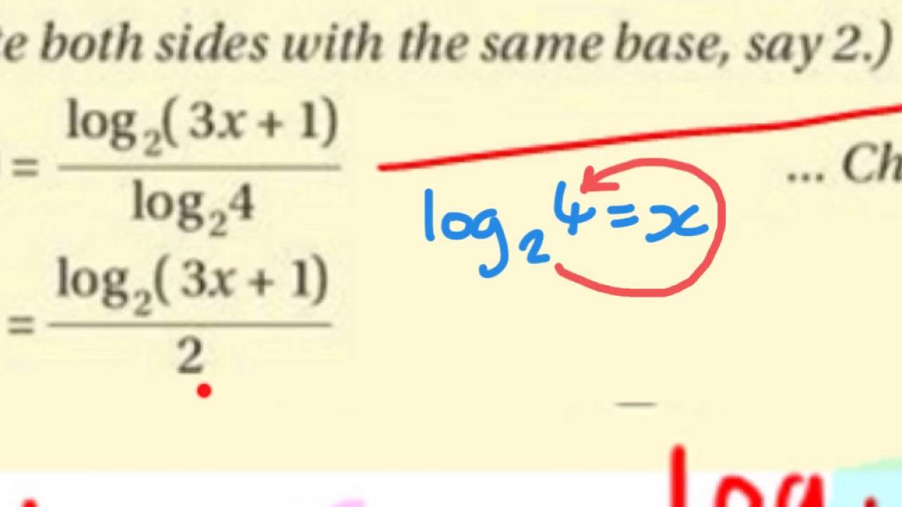 LC HL solving logs with algebra 2 - YouTube