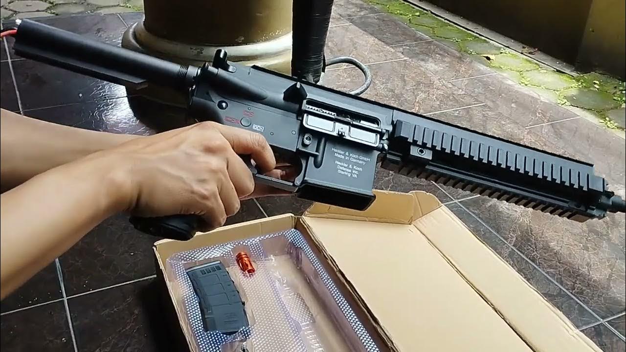 WGG WGB Watergel Blaster ATM HK M416 HK416 EBBR Real Blowback Bahan Nylon Toys Only - YouTube