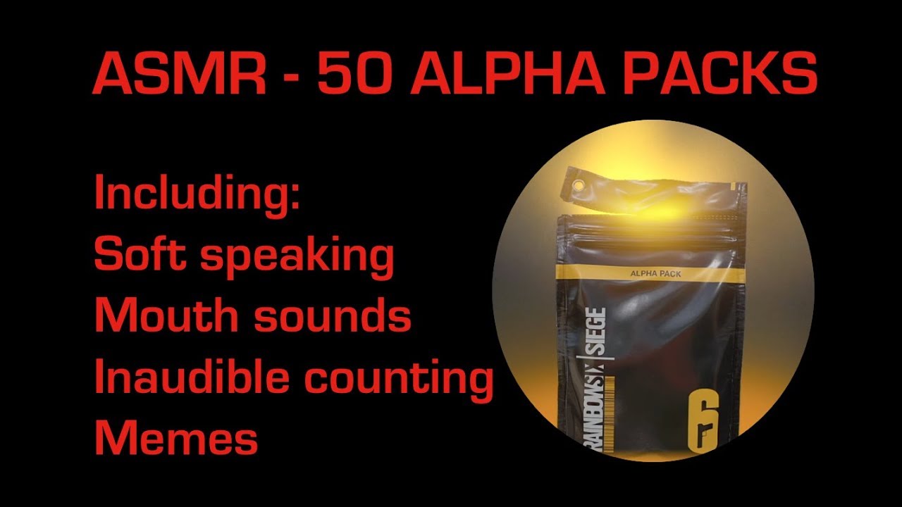 ASMR - 50 Alpha Pack Opening (Rainbow Six Siege) - YouTube