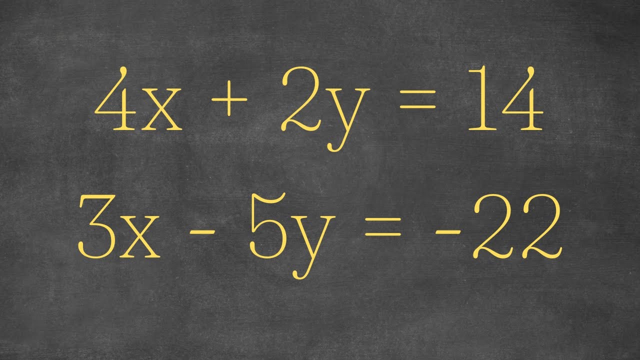 Algebra l - Solving a System of Equation using the Elimination Method ...