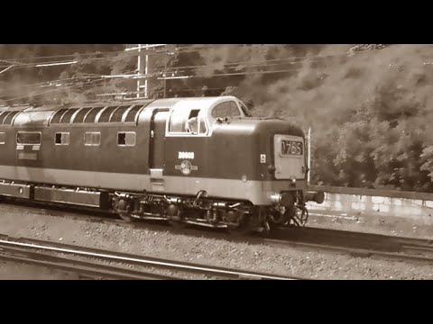 Deltic D9009 Alycidon departs Edinburgh Waverley with plenty of Clag ...