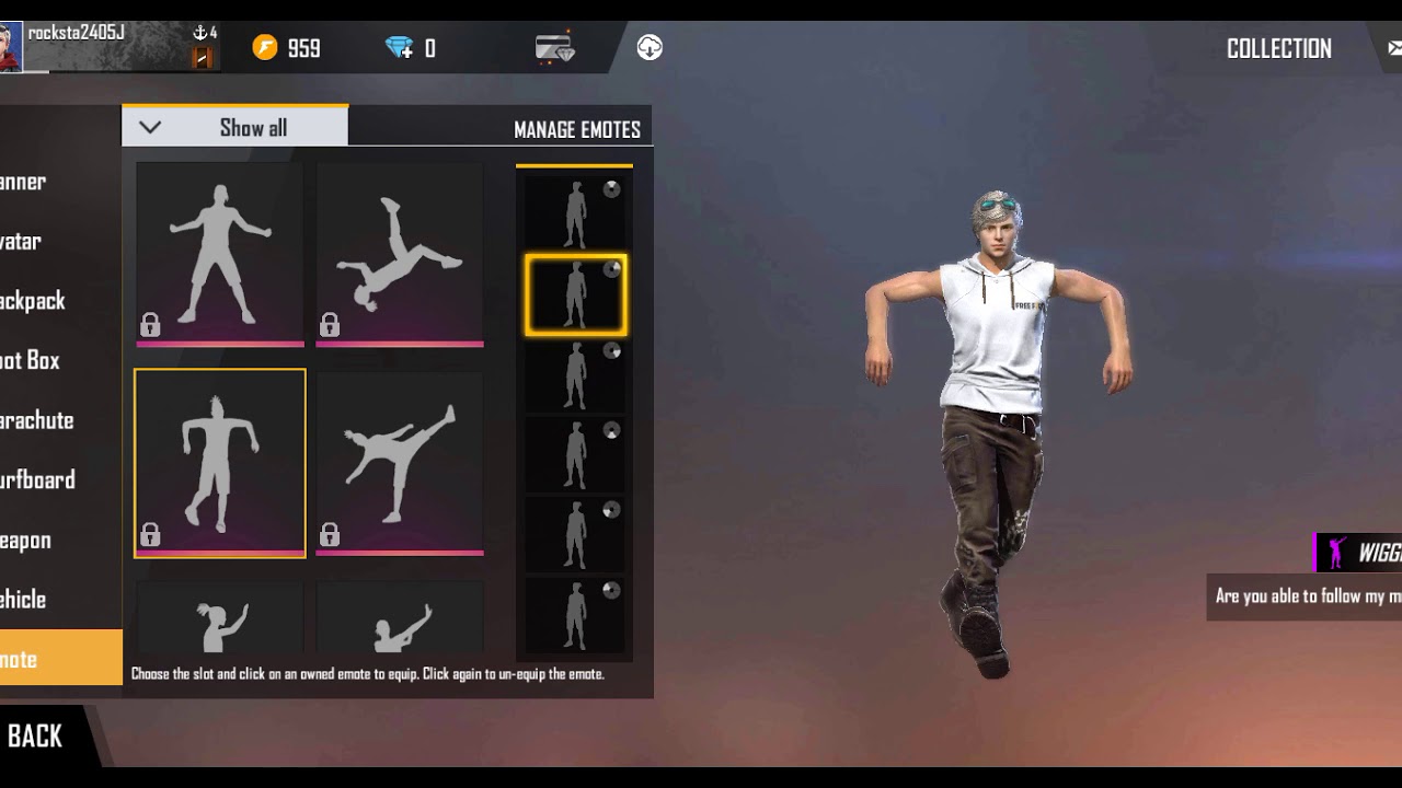 FREE FIRE 🔥 ALL EMOTES - YouTube