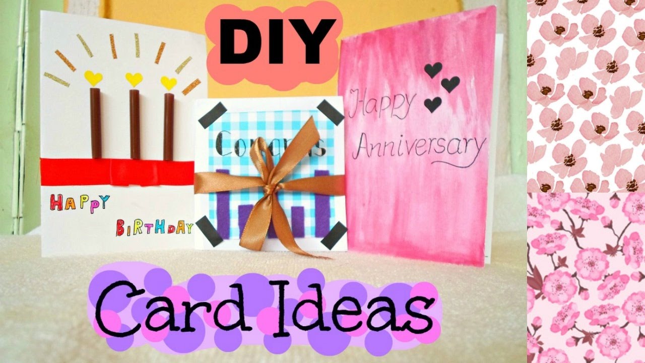 DIY! 3 Easy Card Ideas! ♥ | Simplee DIY - YouTube