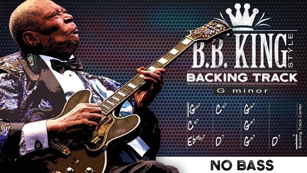 BB King Style NO BASS Backing Track Slow Blues in G minor - YouTube