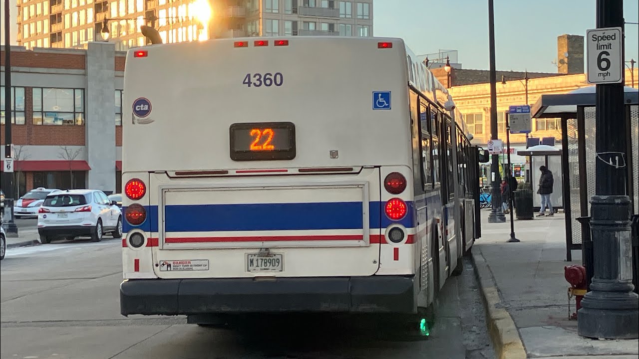 CTA ON Board Riding 2013 New Flyer D60LFR Bus 4360 on Route 22 Clark ...