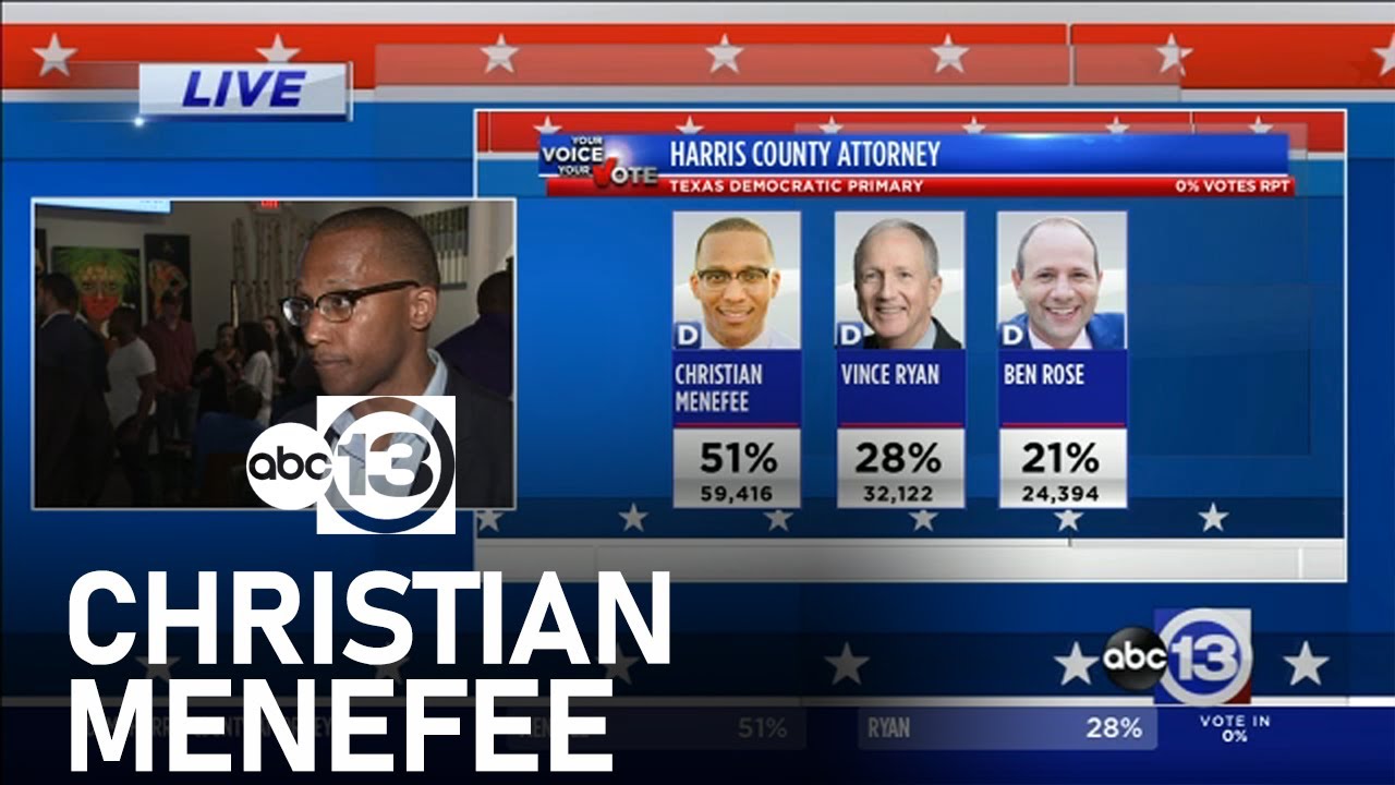 ABC13 speaks to Harris County Attorney candidate Christian Menefee ...