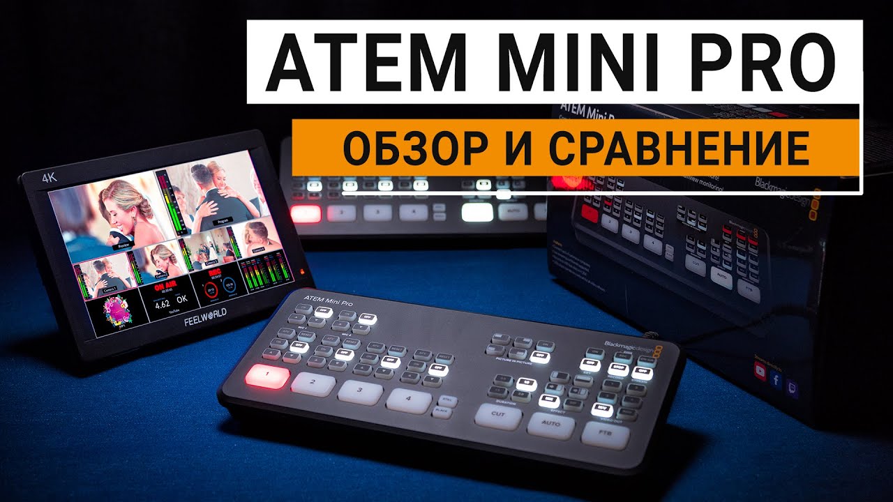 ATEM Mini Pro. Обзор и сравнение видеомикшера - YouTube