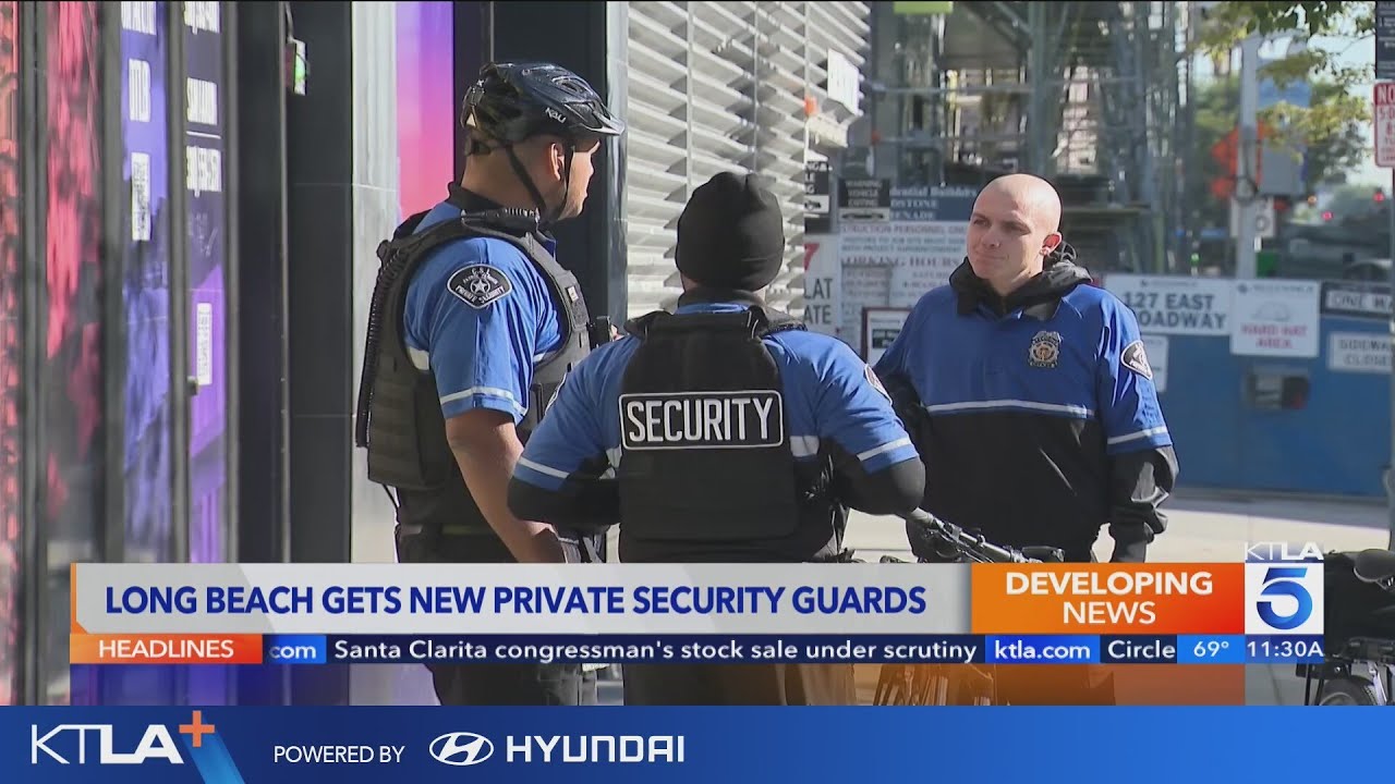 Long Beach gets new private security guards - YouTube
