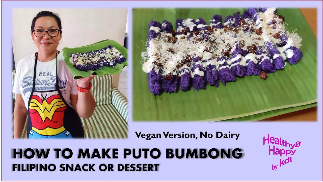 How to make Puto Bumbong | Filipino Snack or Dessert | Vegan, No Dairy ...