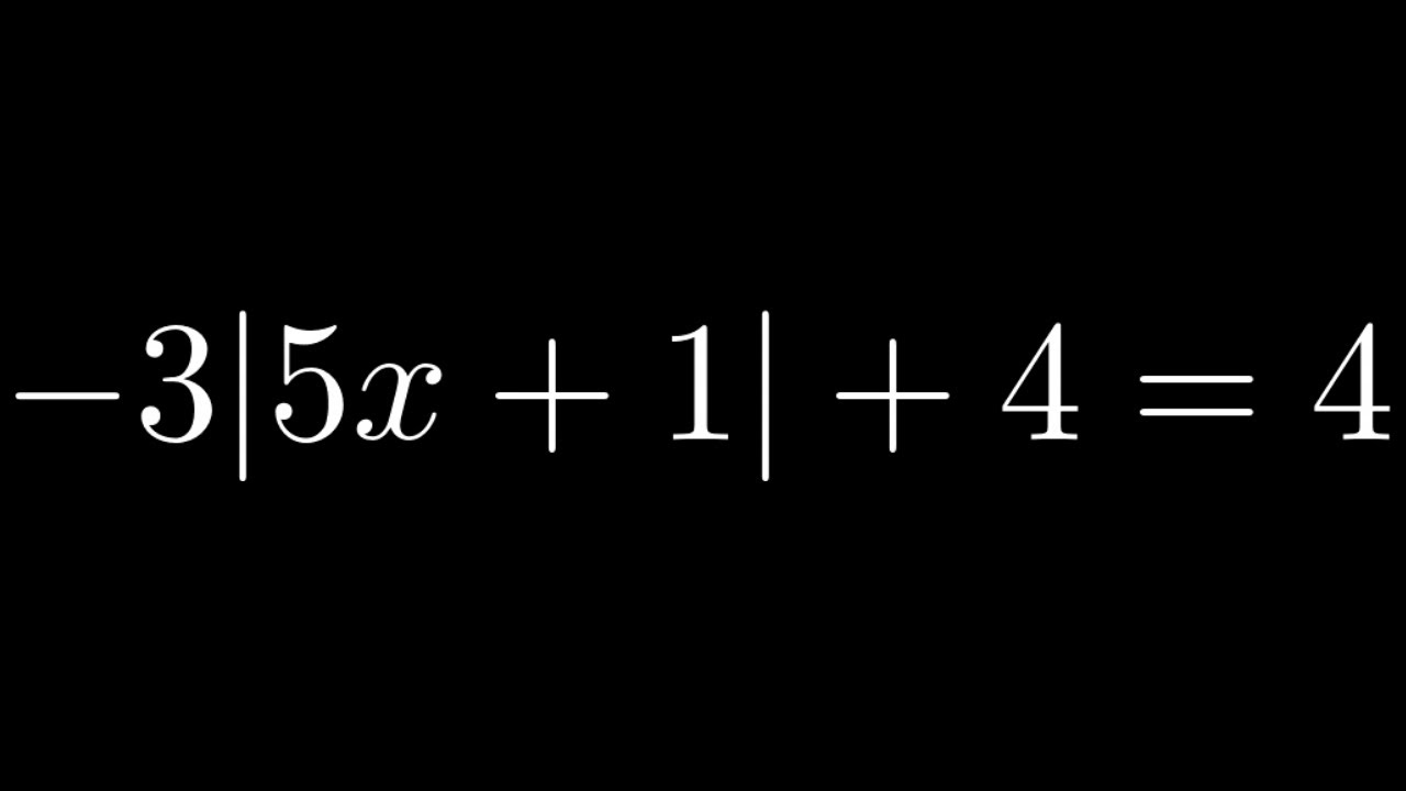 Learn how to solve a multi-step equation with an absolute value - YouTube