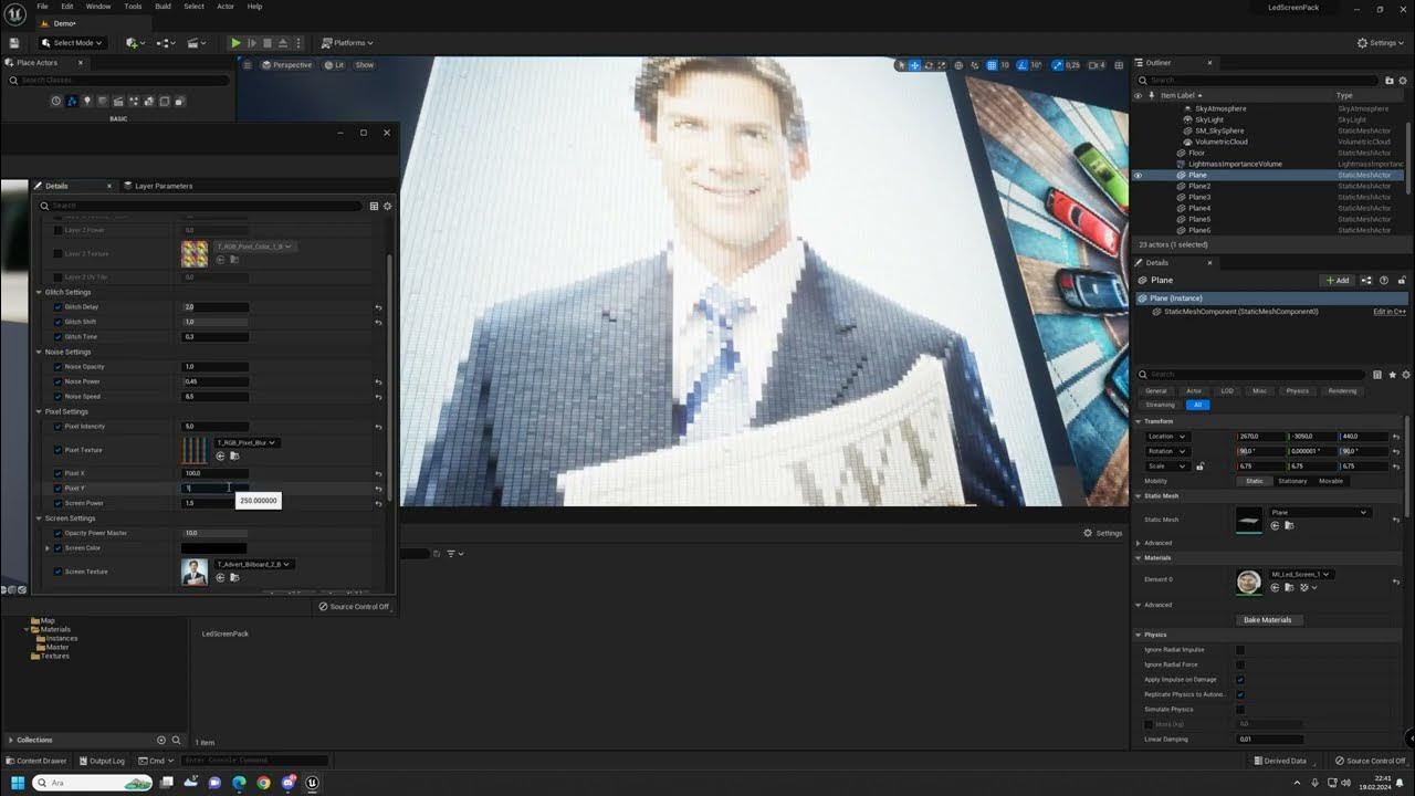 Customizable LED Screen Material Pack Unreal Engine - YouTube