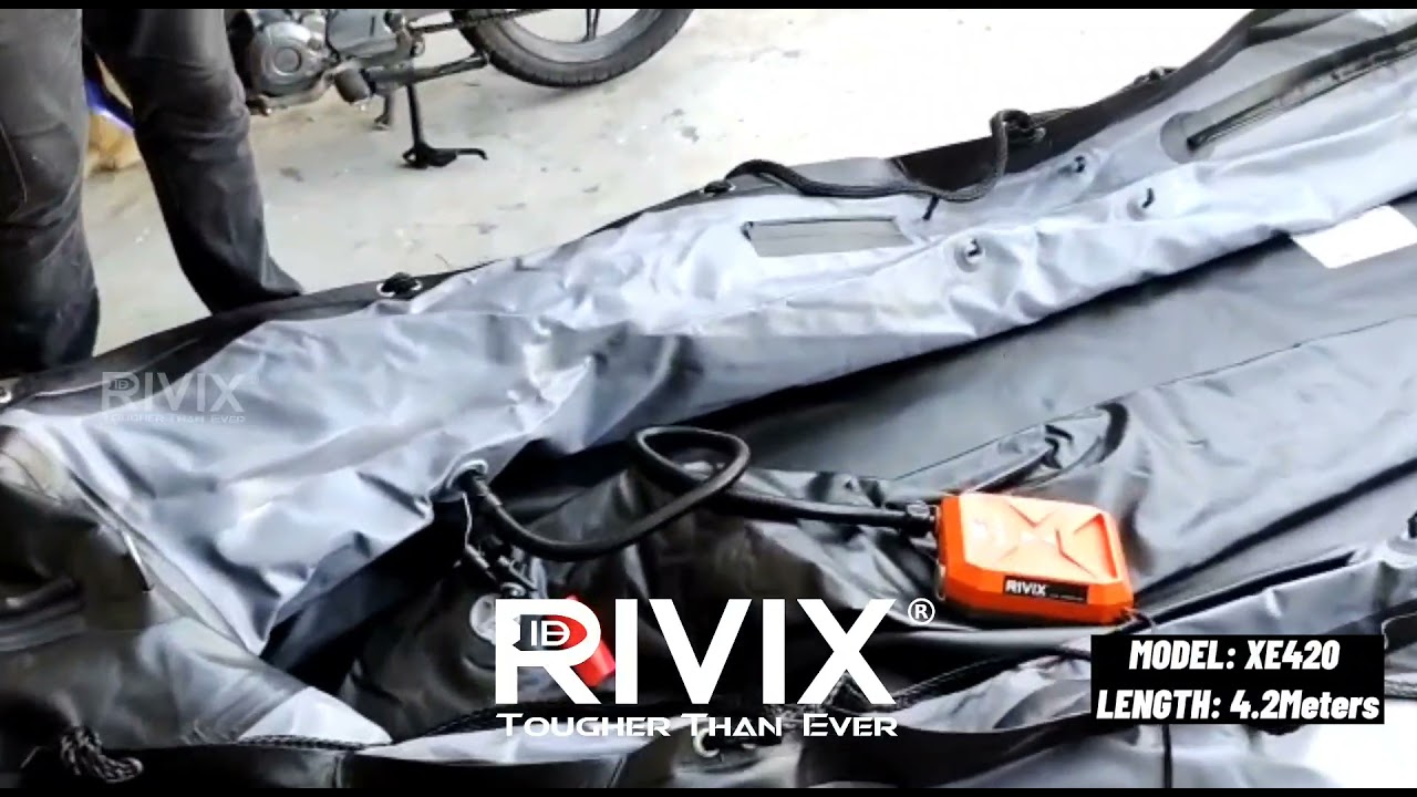 RIVIX INFLATABLE BOAT XE420 - 4.2m Quick Unboxing by Encik Khairul ...