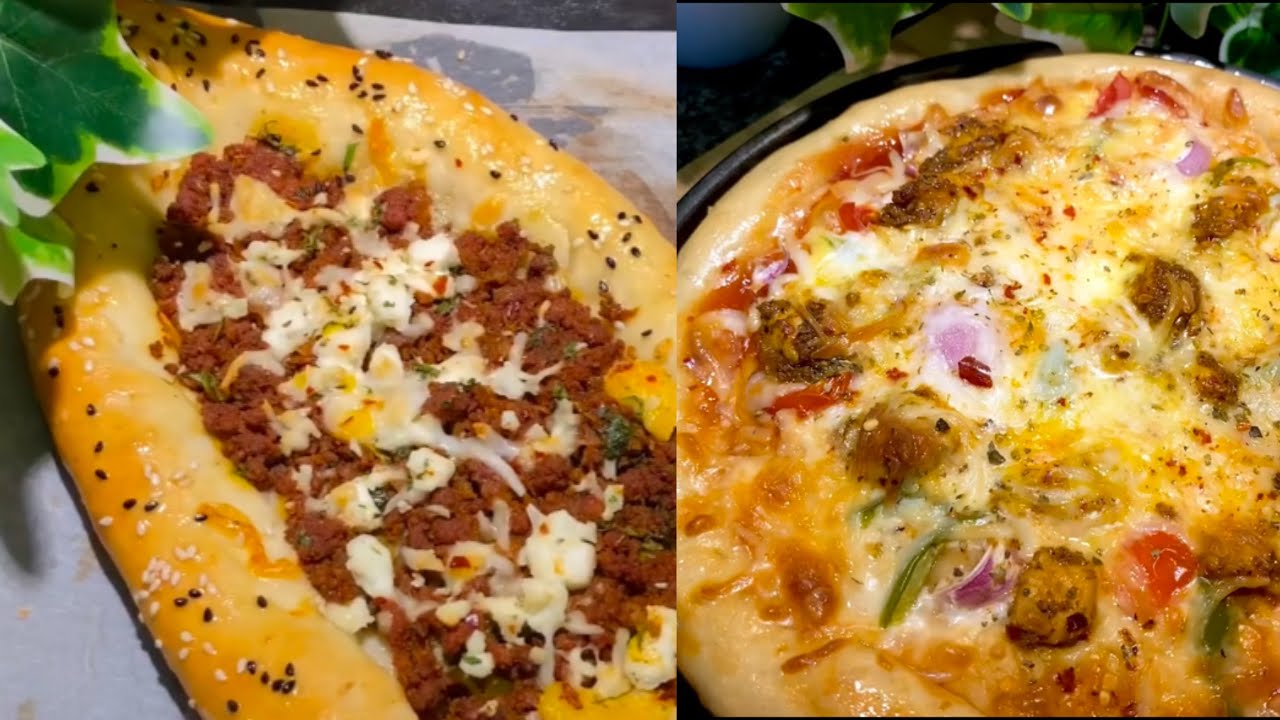 2 Pizzas Recipe | Homemade pizza & Turkish Pizza | Maham’s Kitchen ...