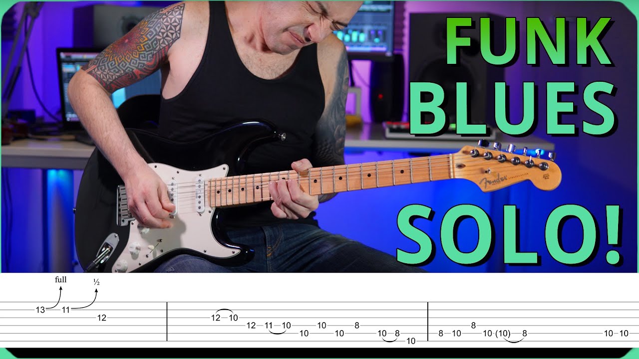 Great FUNK BLUES solo with TABS and POV ! - YouTube