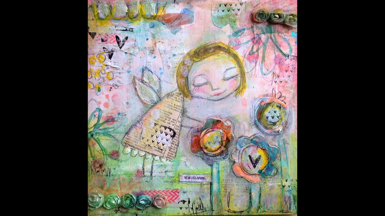 Different ways of using Lindy's Stamp Gang sprays in mixed media ...
