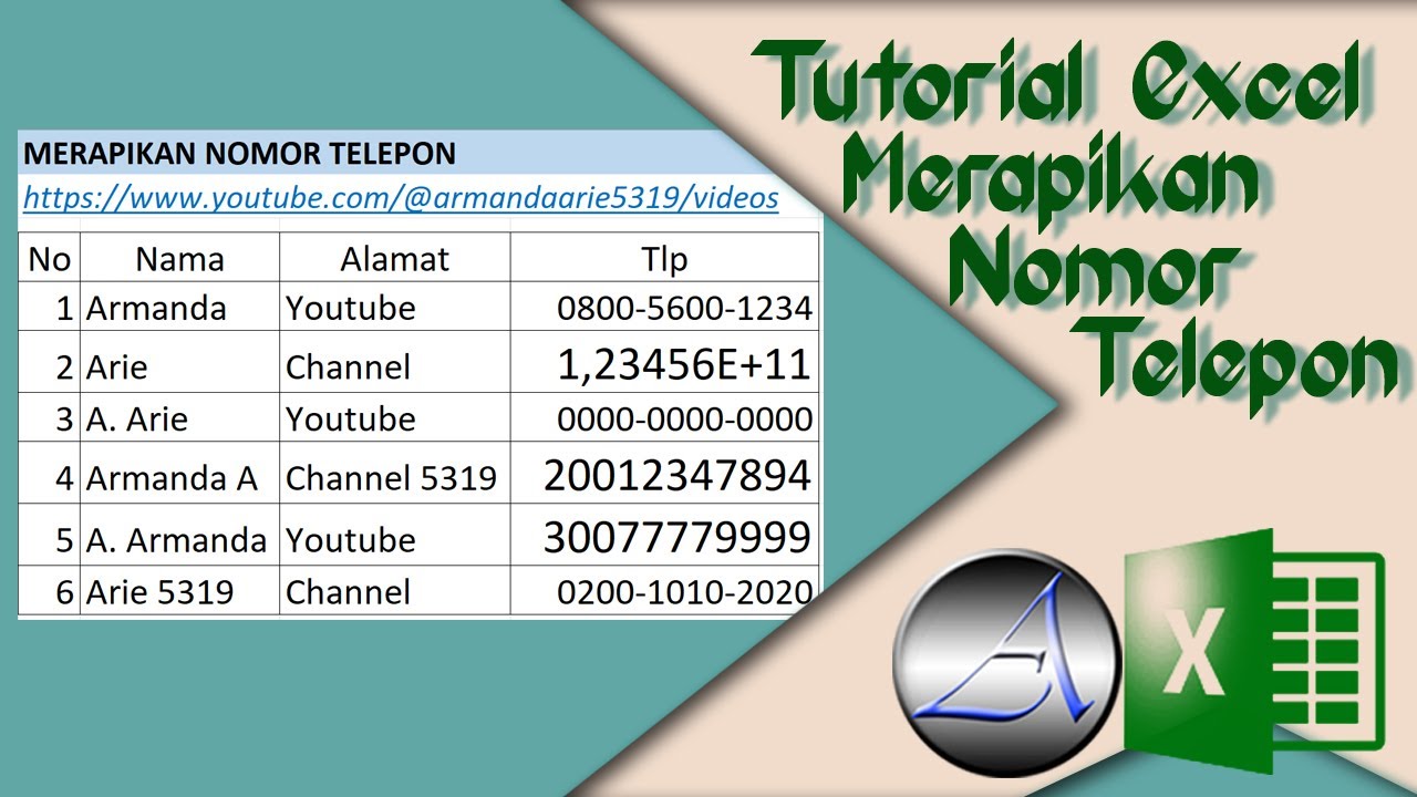 Cara Merubah dan Merapikan Format Nomor Telepon/HP di Excel - Tutorial ...