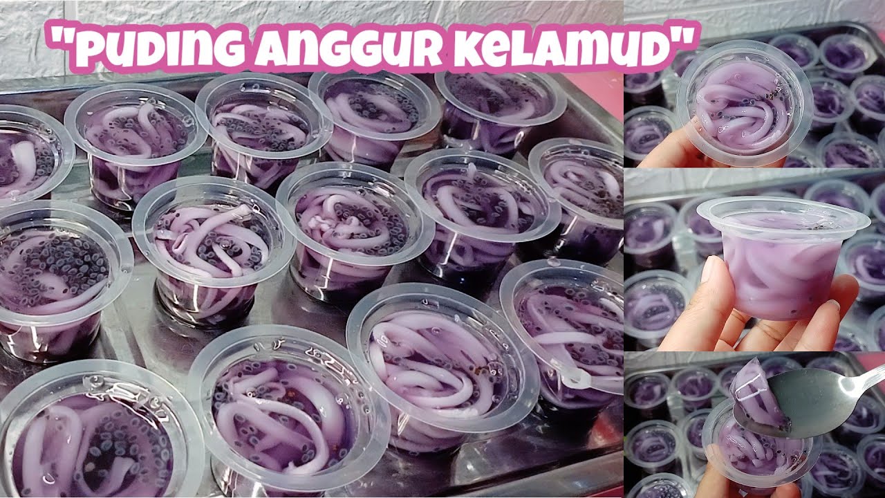 PUDING ANGGUR KELAMUD // Segar & Bikinnya Sangat Mudah - YouTube