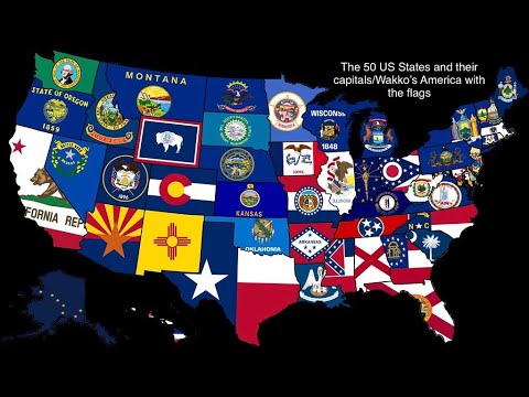 The 50 US States and their capitals/Wakko’s America with the flags ...