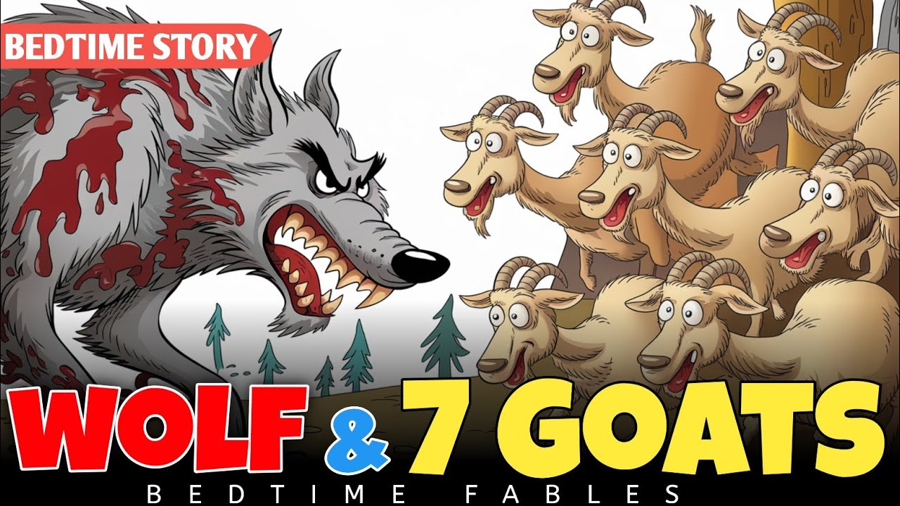 Wolf and The Seven 7 Little Goats | Bedtime Fables - YouTube