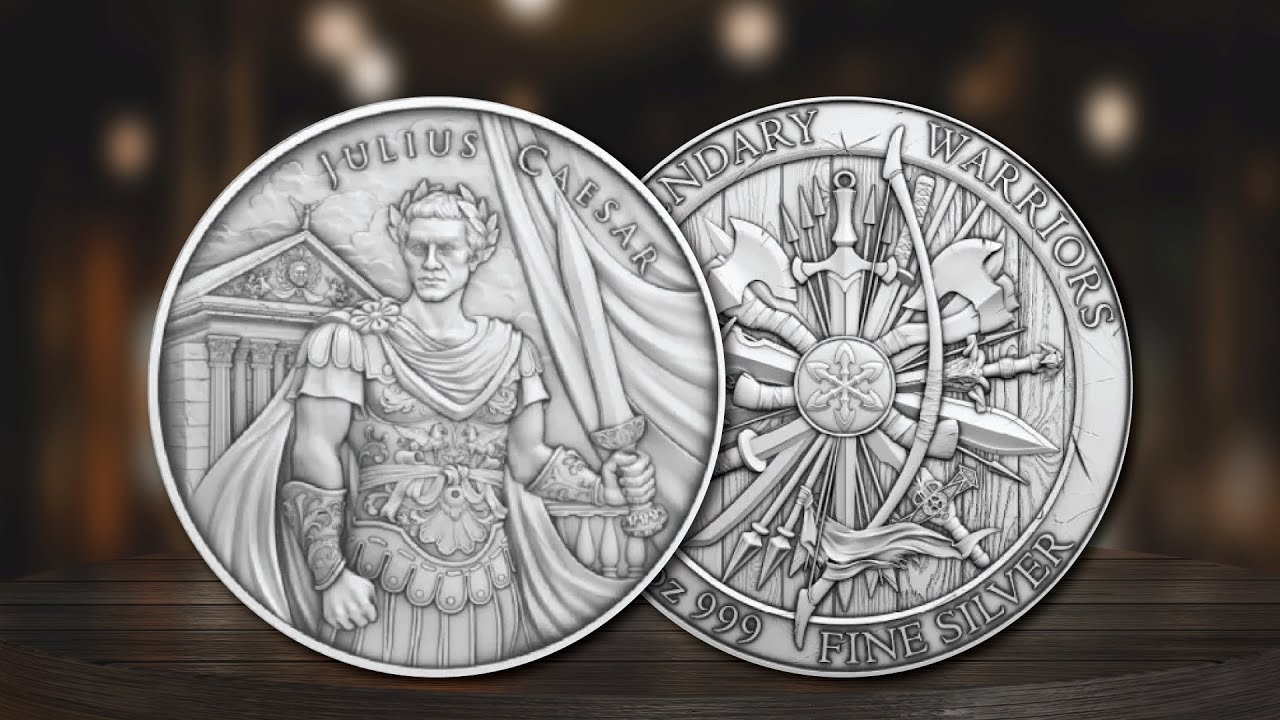 Silver 1 oz Legendary Warriors: Julius Caesar Round BU | BOLD Precious ...