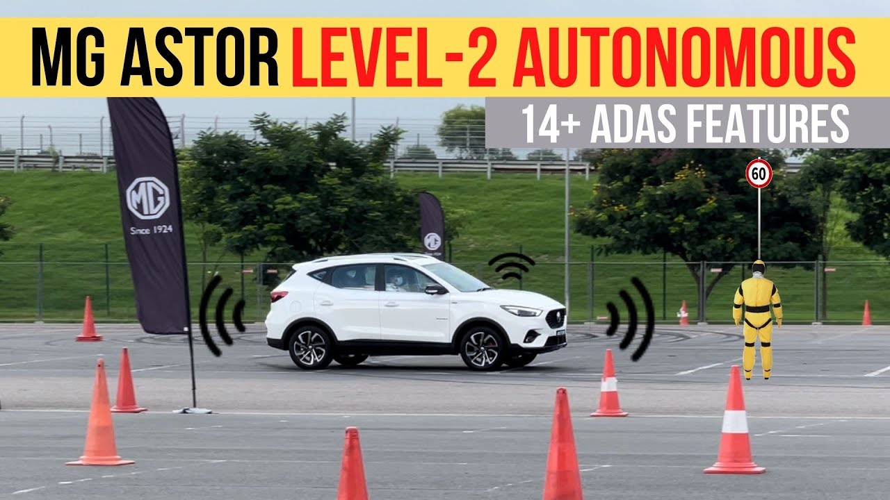 MG Astor ADAS Autonomous Level 2 Features Test - Most Detailed - YouTube