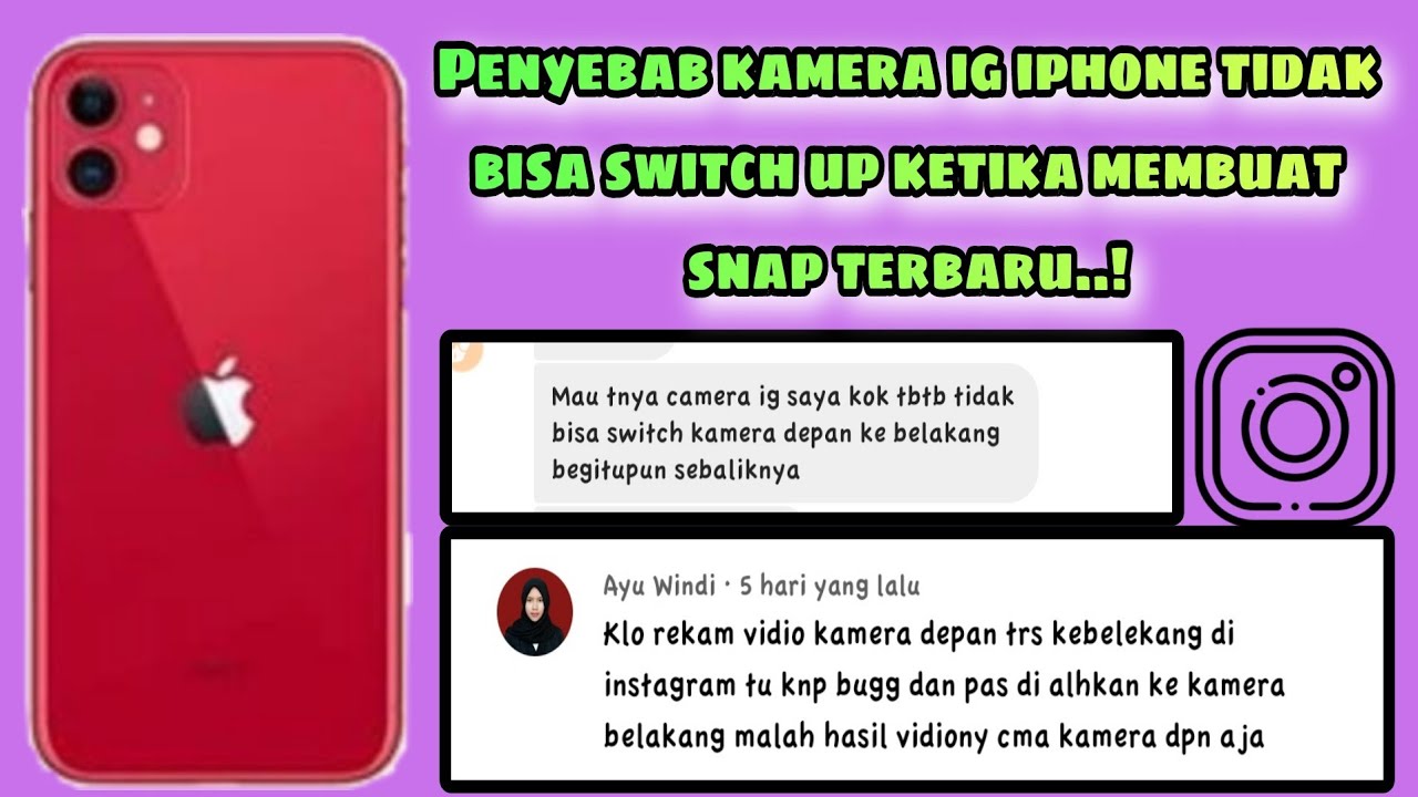 Penyebab Kamera IG di Iphone Tidak bisa membuat snap kamera depan ...