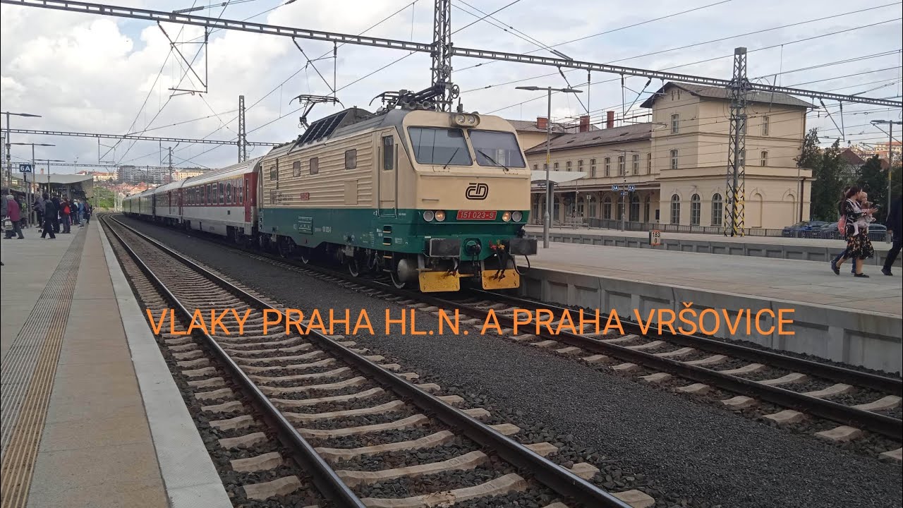 Vlaky Praha hl.n. a Praha -Vršovice - YouTube
