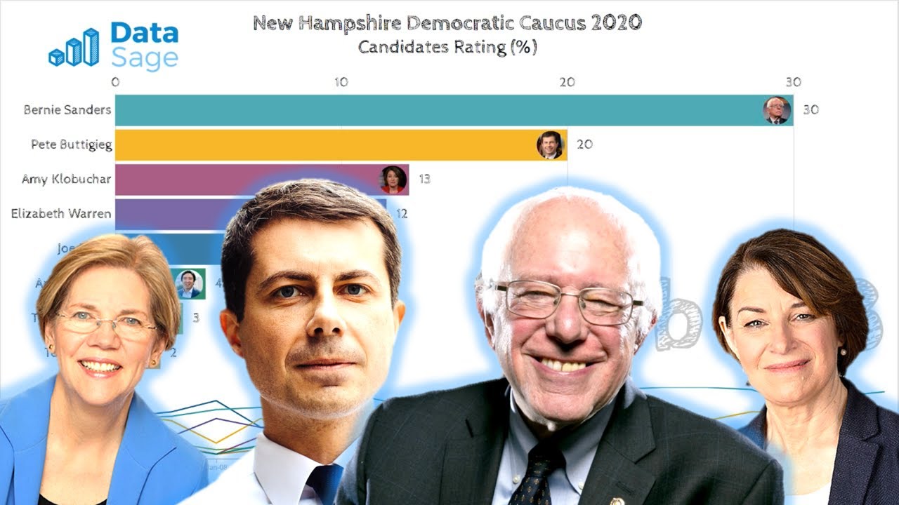 New Hampshire Democratic Primary 2020 - Candidates Rating - YouTube