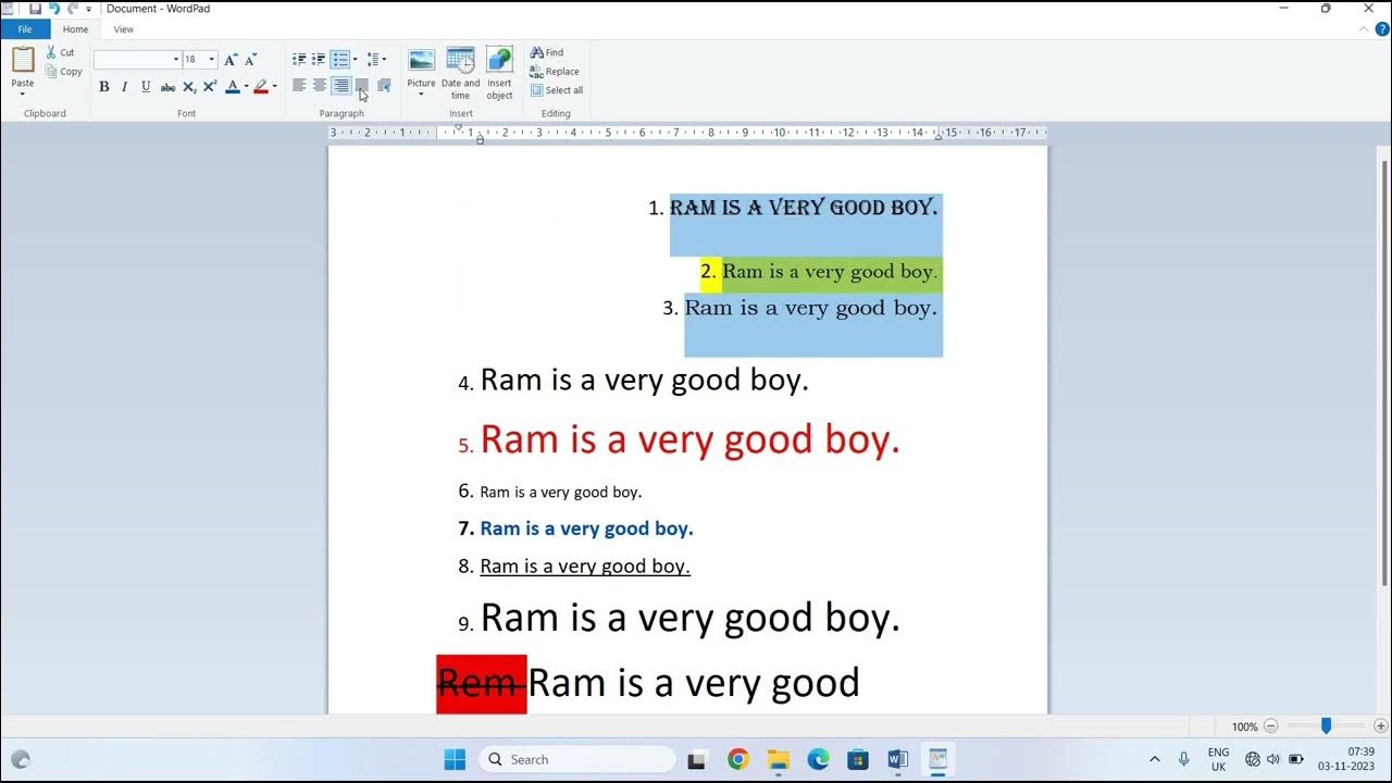 Basic Computer Course Wordpad Full Tutorial In Hindi Youtube