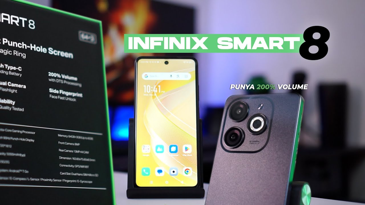 HARGA SEJUTAAN UDAH PUNYA VOLUME 200% | REVIEW INFINIX SMART 8 INDONESIA - YouTube