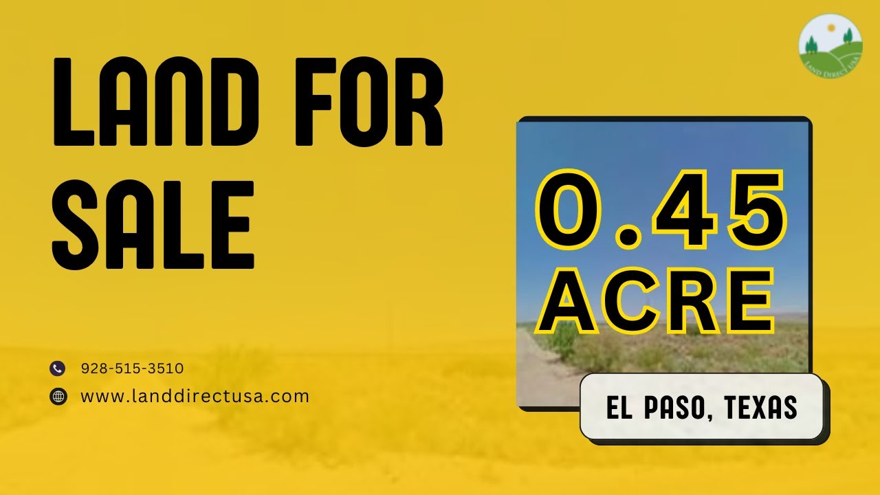 0.45 acre land for sale in El Paso, Texas [M831-075-5930-0170] - YouTube