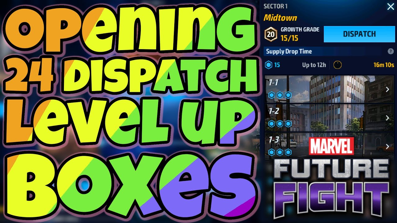 OPENING 24 DISPATCH LEVEL UP BOXES AND SECTOR 1 CHALLENGES | MARVEL ...