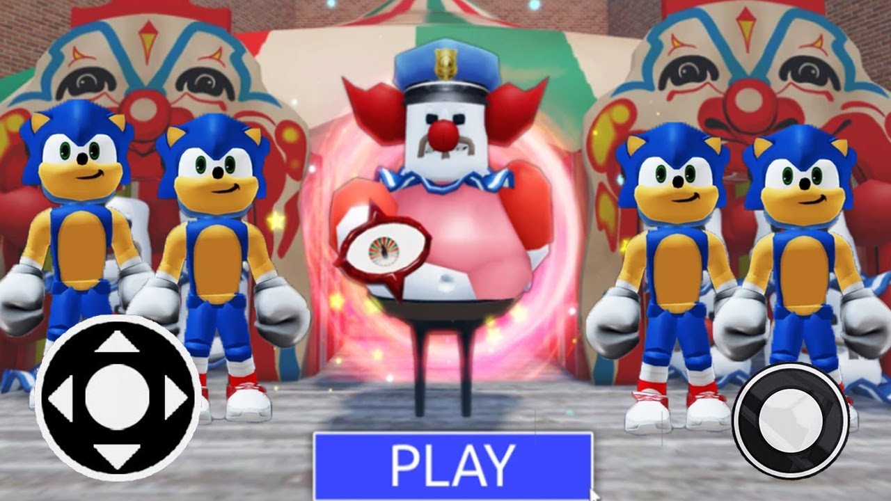 Exploring with Sonic CHARACTER in 🔪 CLOWN'S PRISON RUN ! Obby #roblox ...