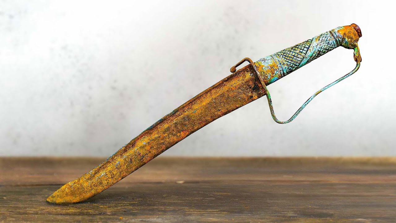 Old Rusty Knife Dagger Restoration - Beautiful Reveal - YouTube