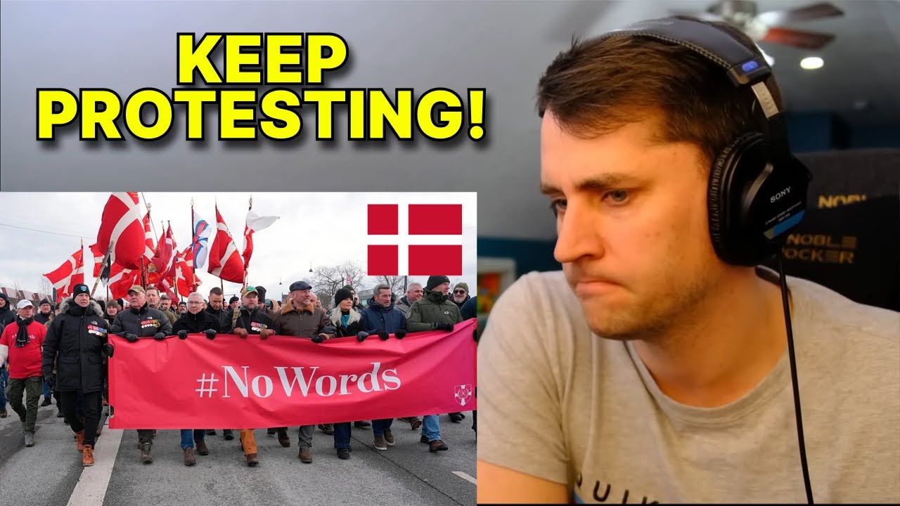 American reacts to HUGE Anti-Trump Protest in Denmark - YouTube